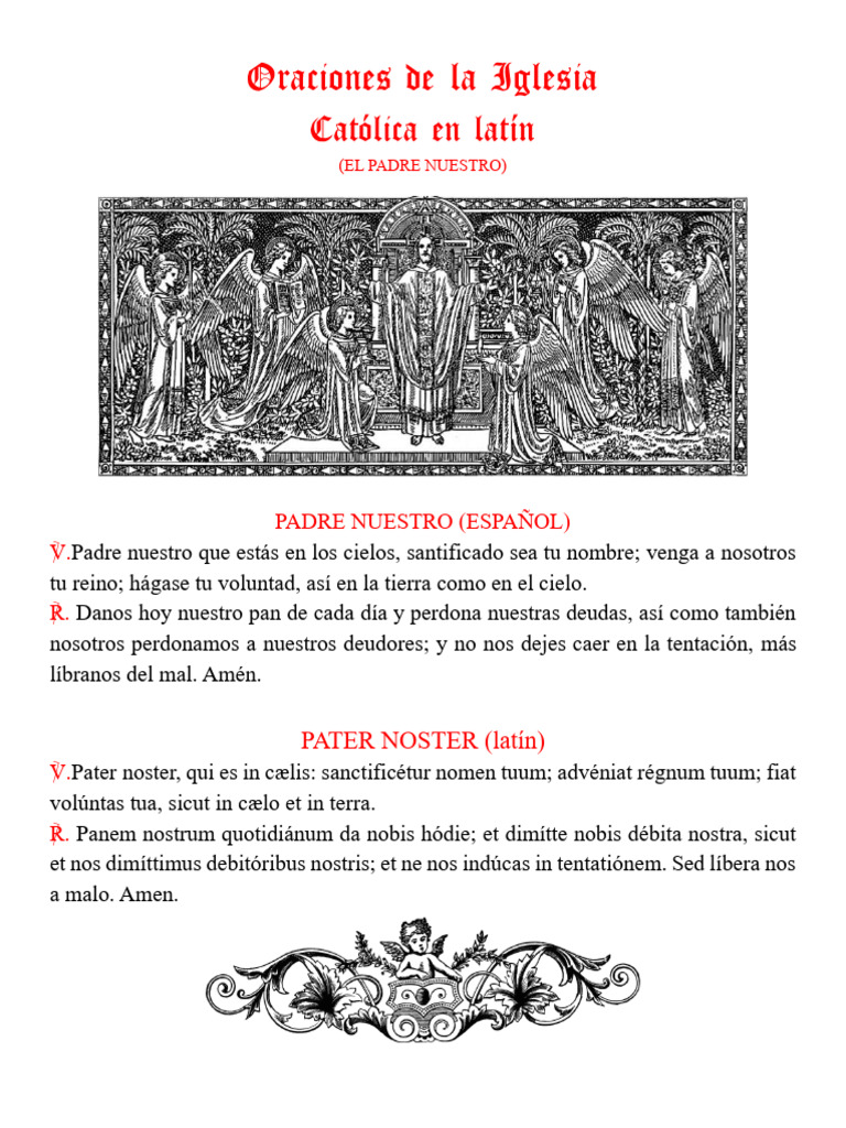 ORACIÓN DEL PADRE NUESTRO EN LATÍN | PDF