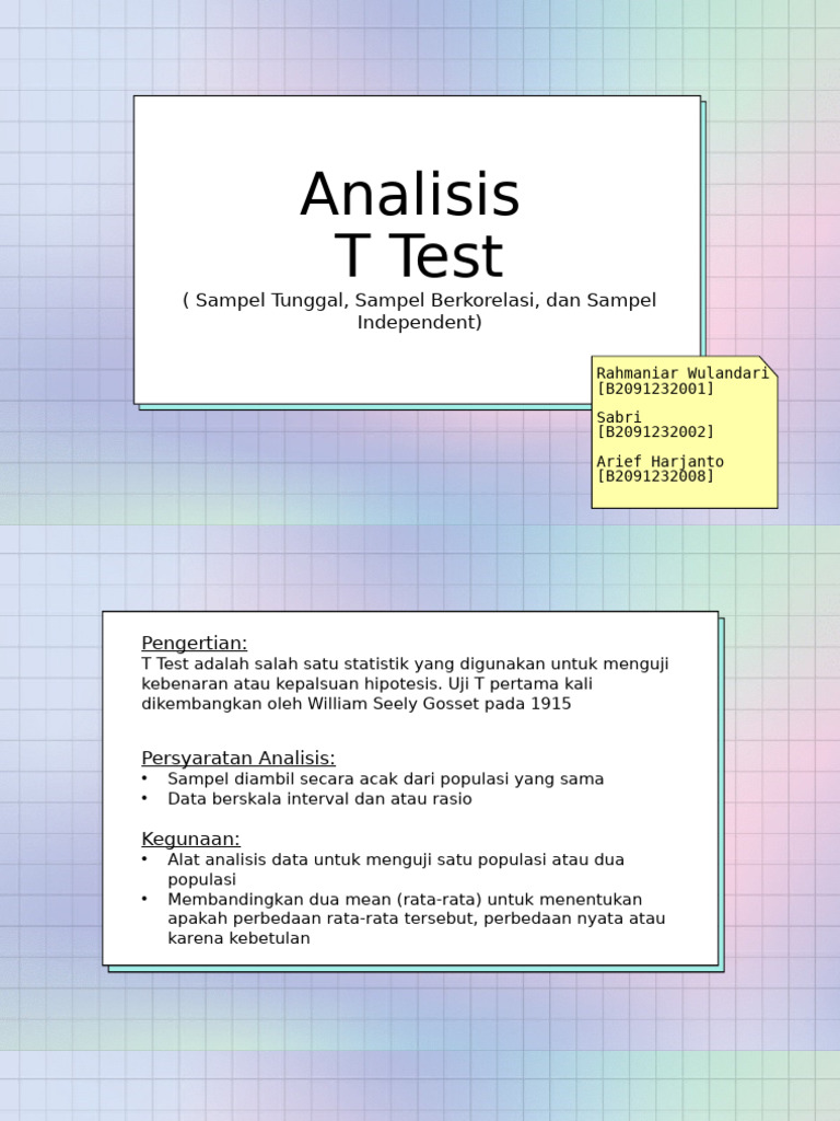 Uji T Test Pdf