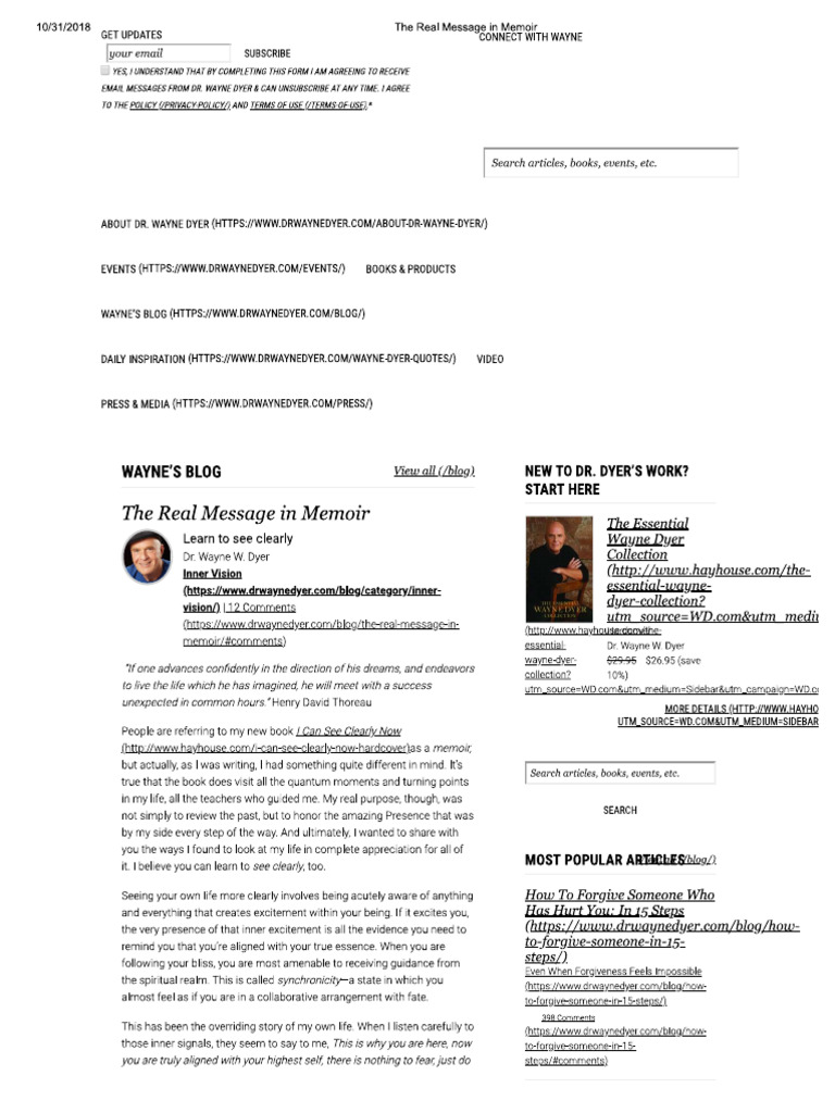 The Real Message in Memoir | PDF