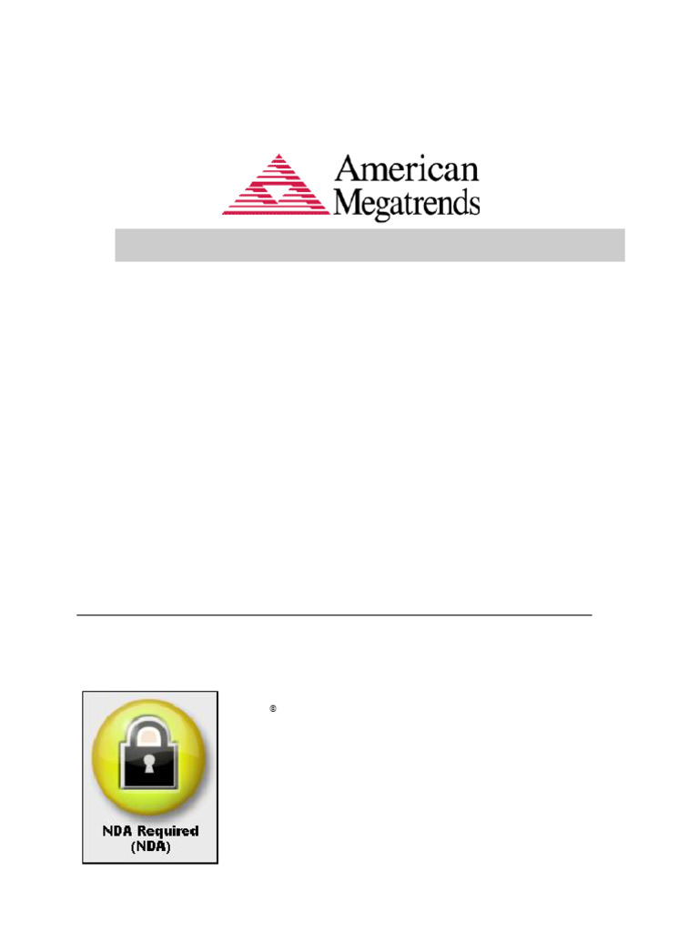 AMI Aptio SCE Release Notes NDA | PDF