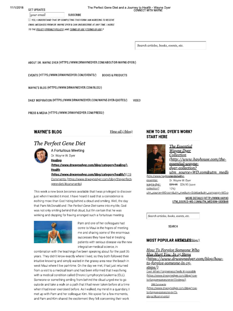 The Perfect Gene Diet | PDF