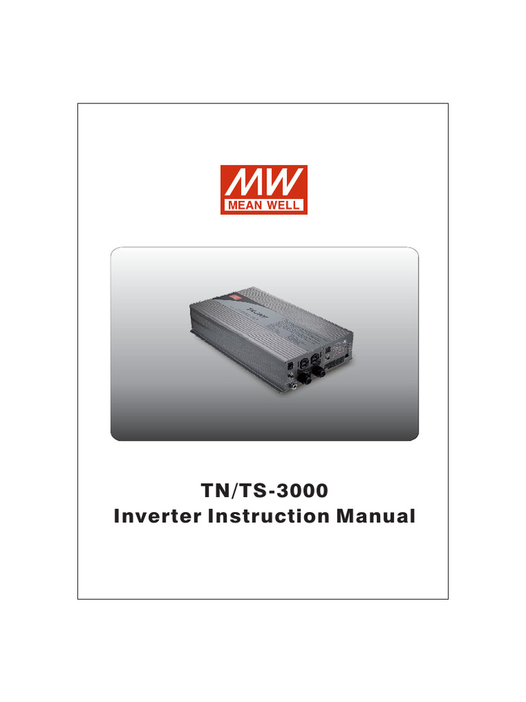 MeanWell Inverter 3000W - TN, TS-3000-E User Manual | PDF