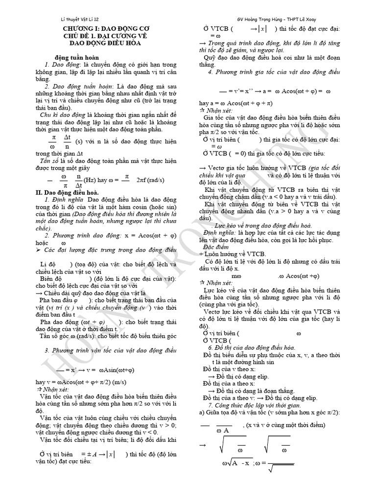 Lithuyet ngắn gọn Vatli 12 | PDF