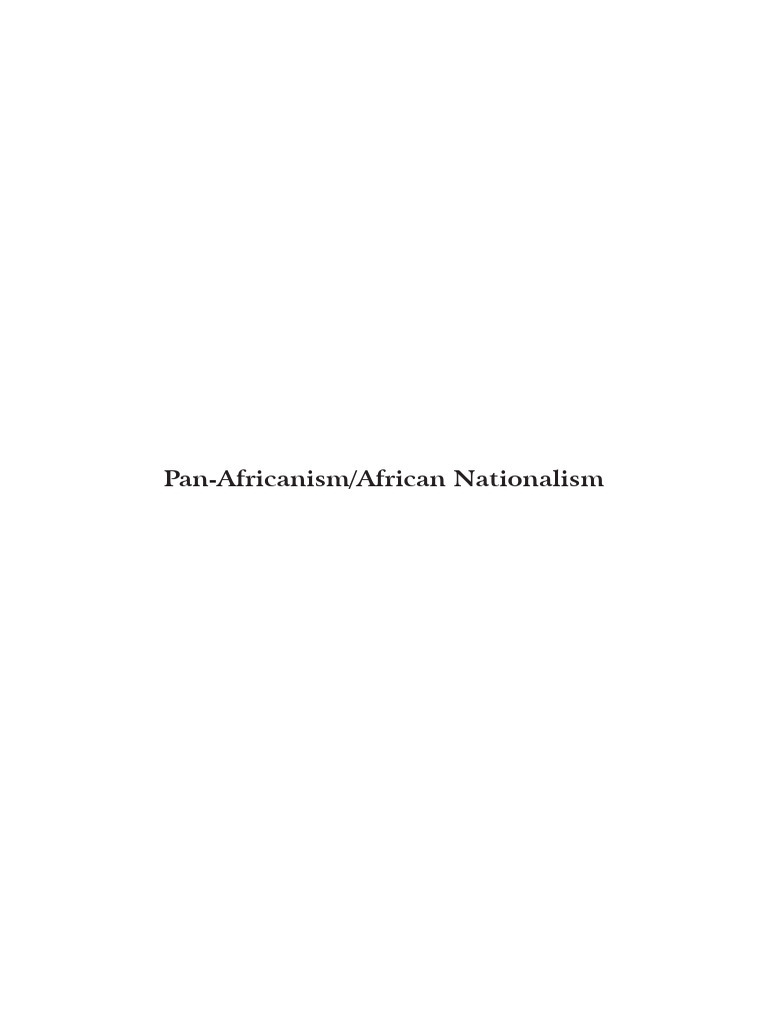 Pan Africa Africa Nationalism - Compressed | PDF