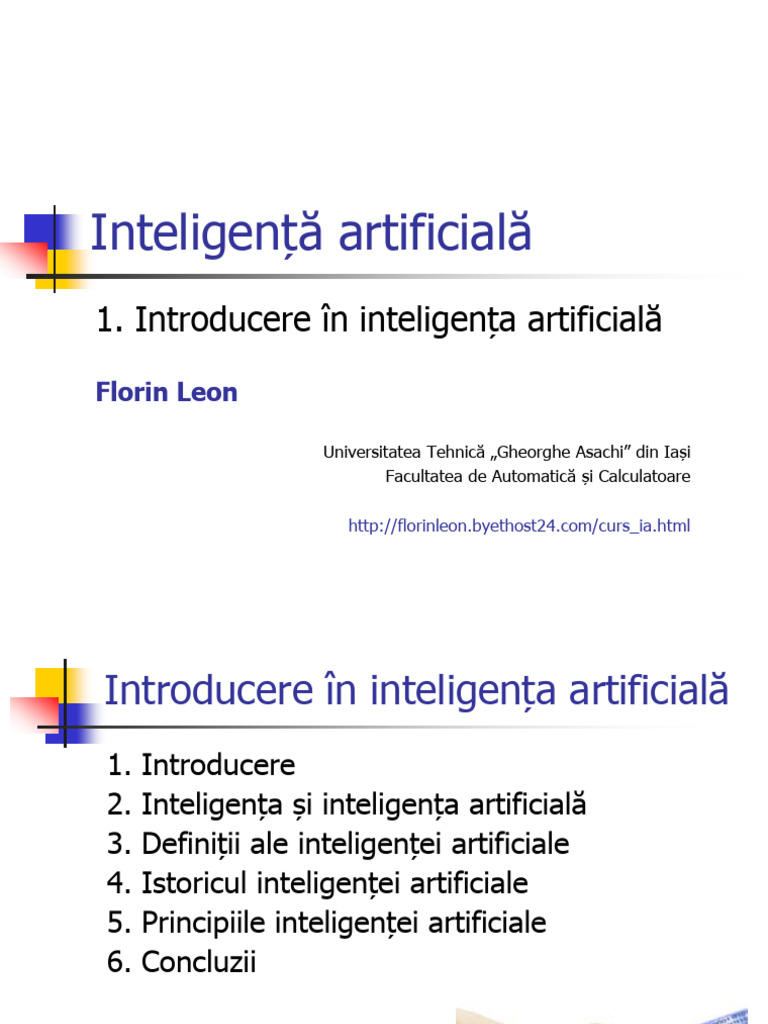 IA01 Introducere | PDF