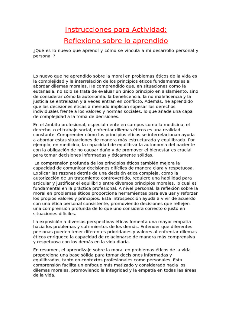 reflexion final | PDF
