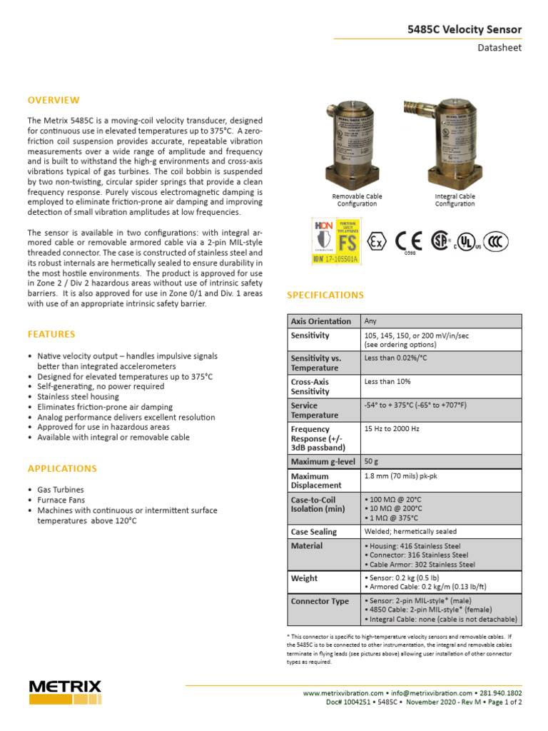 Data Sheet - Metrix | PDF
