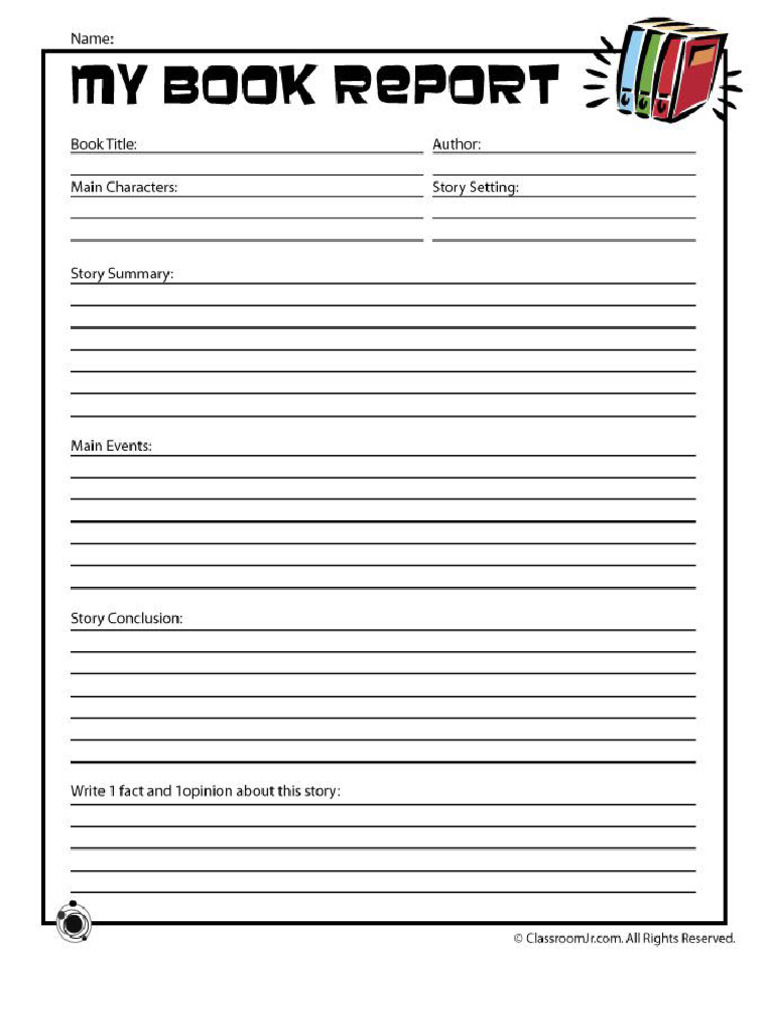 Book Report Form | PDF
