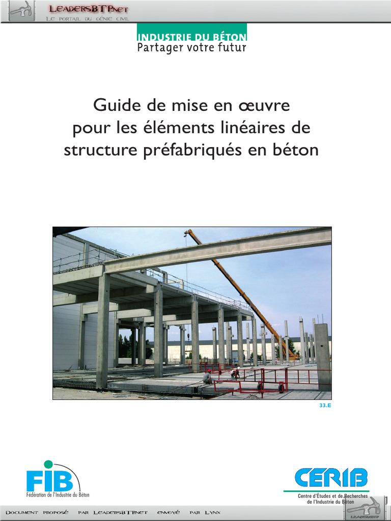 Guide de Mise en Oeuvre Elets Prefa Beton | PDF