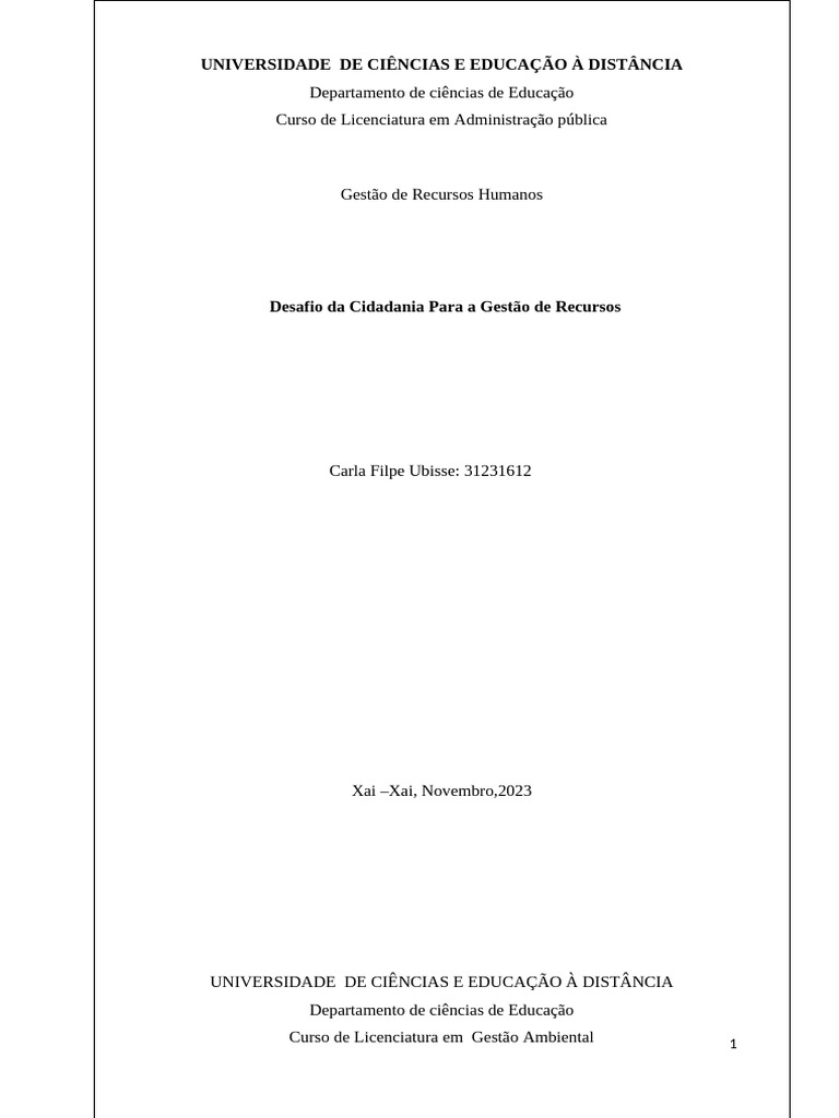 Trabalho 3 de GRH, Carla , 2023 | PDF