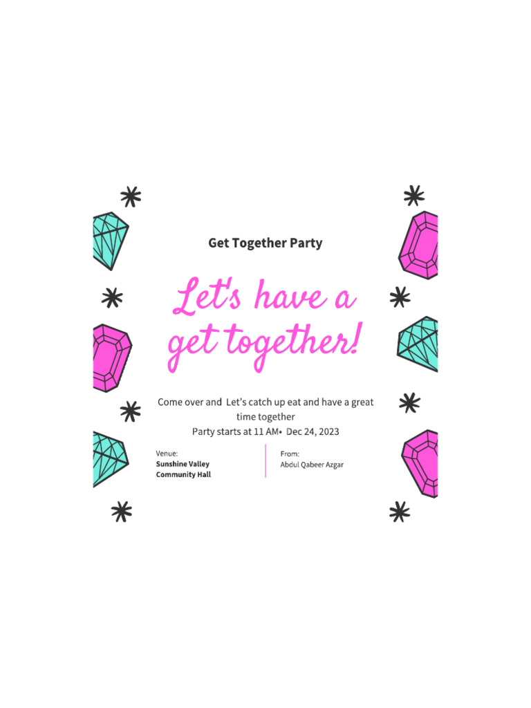 Get Together Invitation | PDF