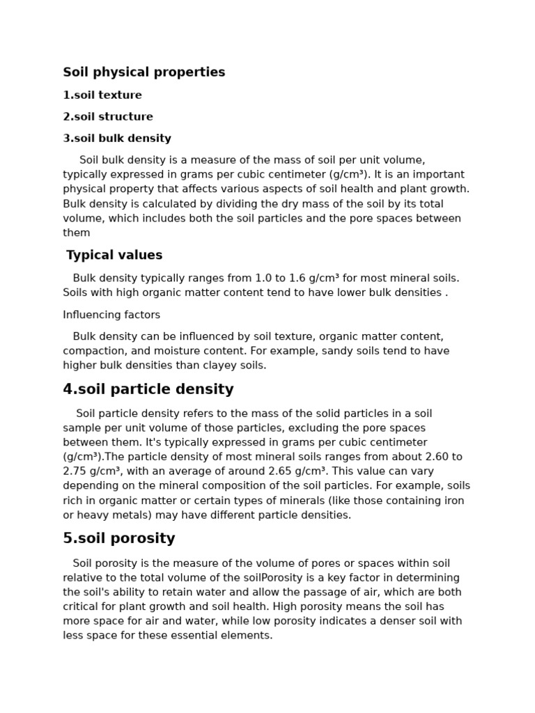 Key Soil Physical Properties Explained | PDF | Soil | Home & Garden
