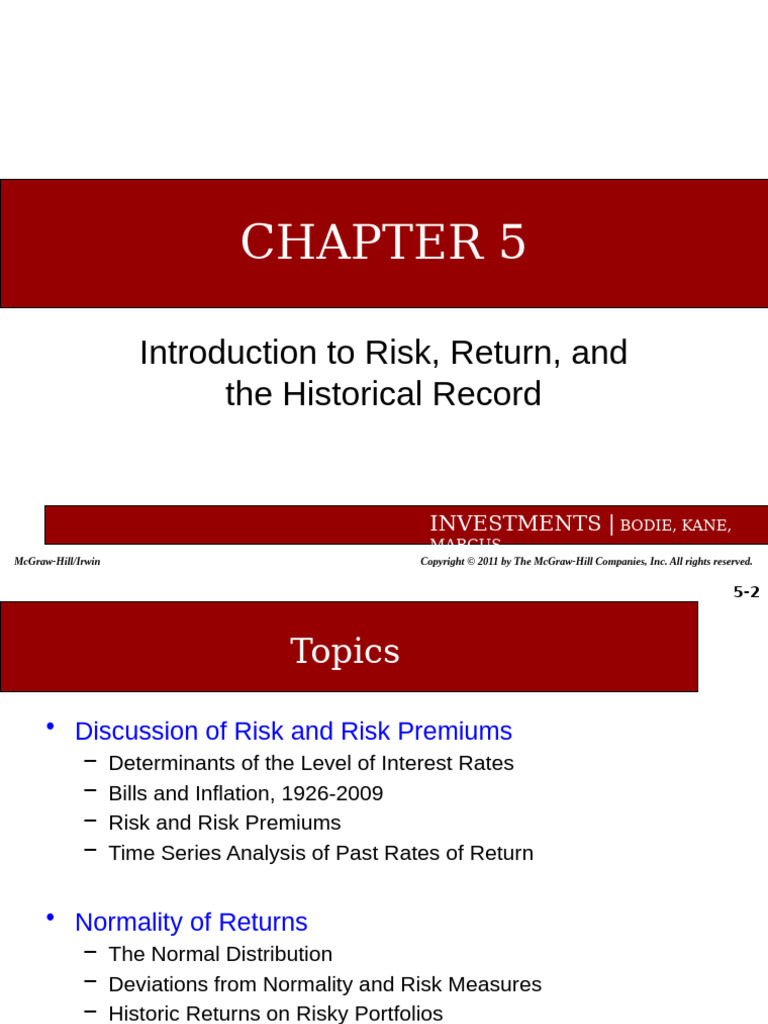 Ch5 Risk and Return | PDF