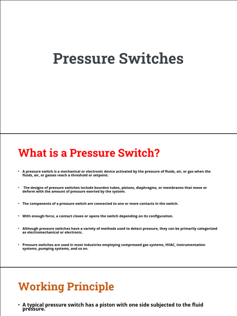 Pressure Switches | PDF