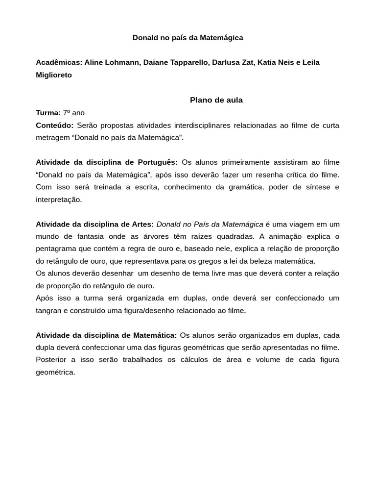 Donald No País Da Matemágica | PDF