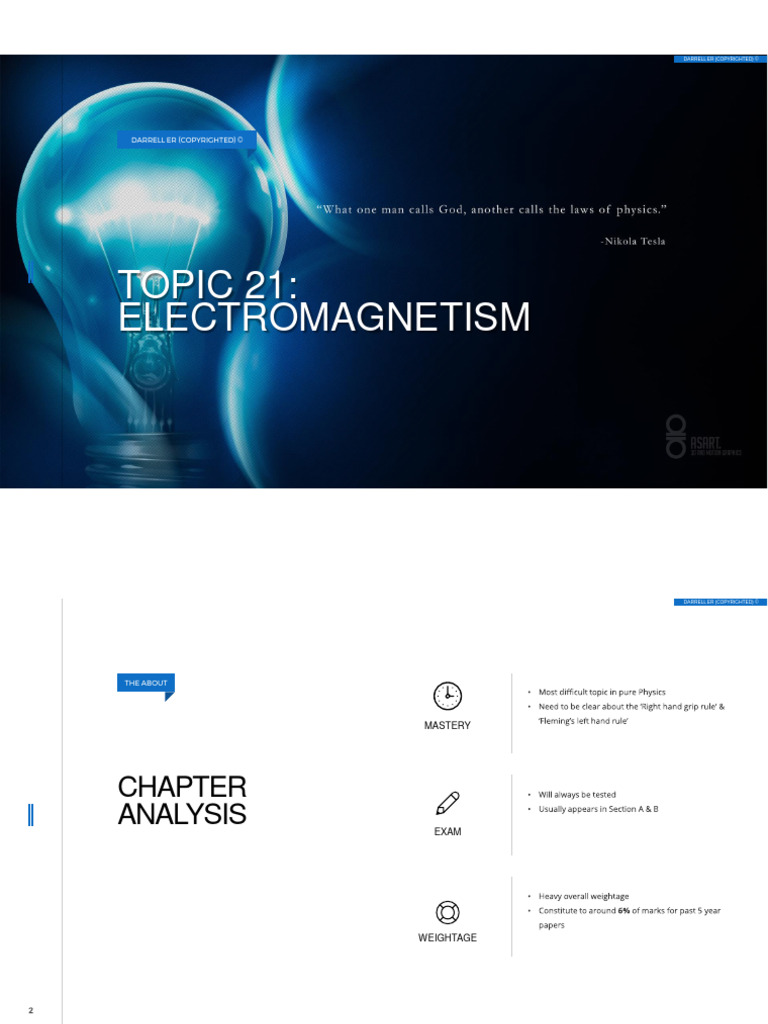 (PHY) Chapter 21 - Electromagnetism | PDF