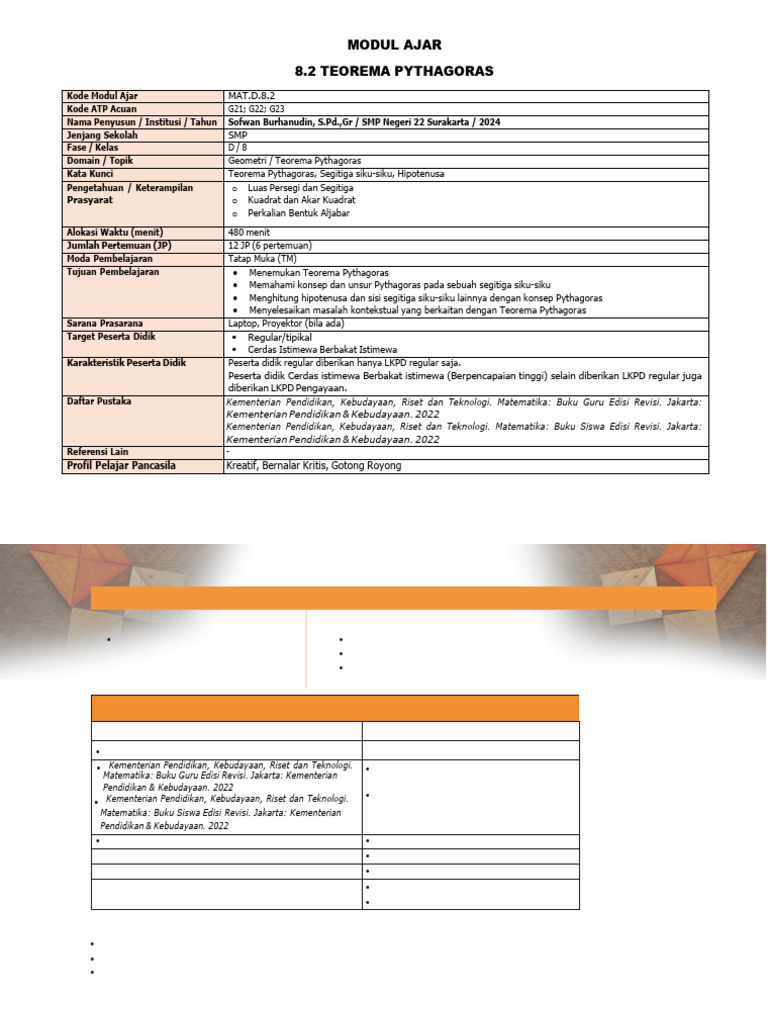 Aksi Nyata Strategi Modul Ajar Kurikulum Merdeka - 2 Sofwan | PDF
