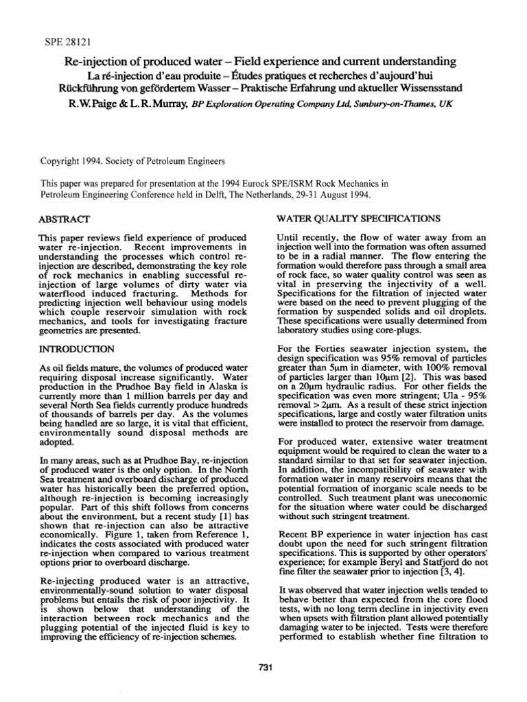 6. Re-injection of produce water | PDF