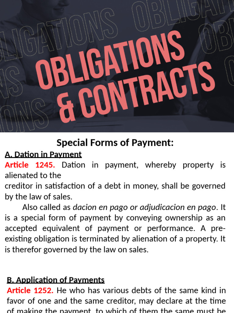 Lesson 5 Obligations and Contracts | PDF