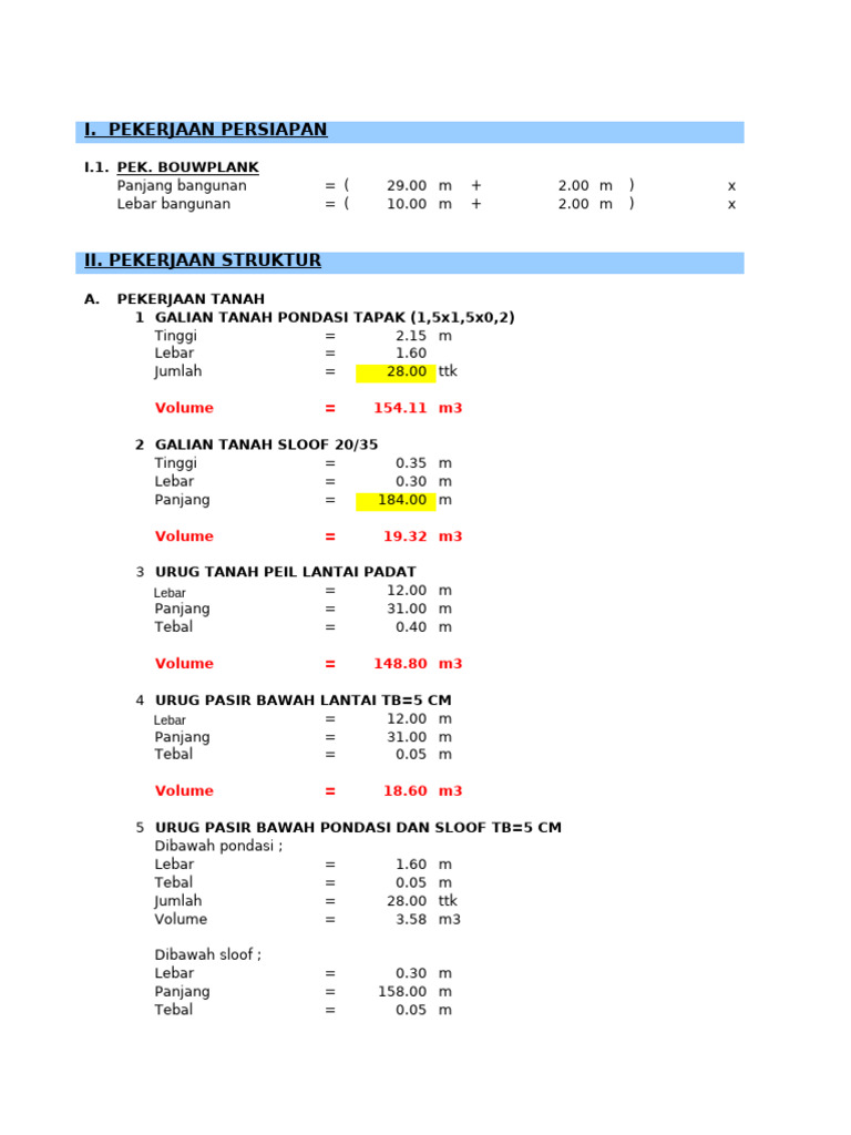 Revisi Kebutuhan Material | PDF