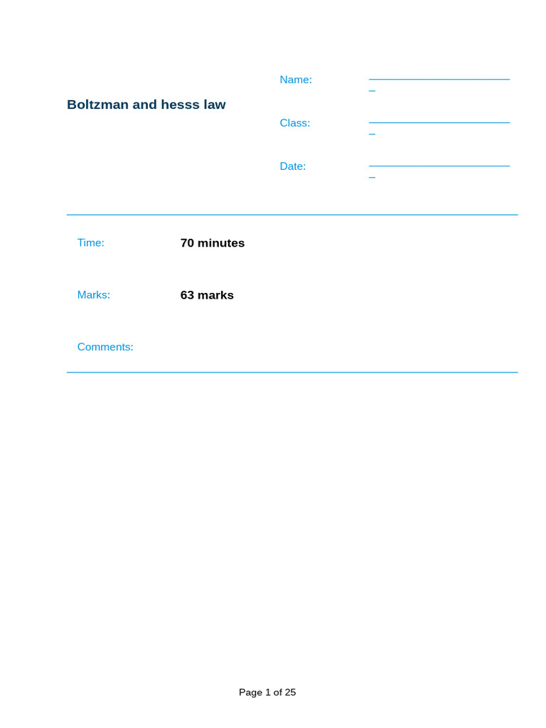 Bolzman and Hess's Law AS Level | PDF | Gases | Temperature