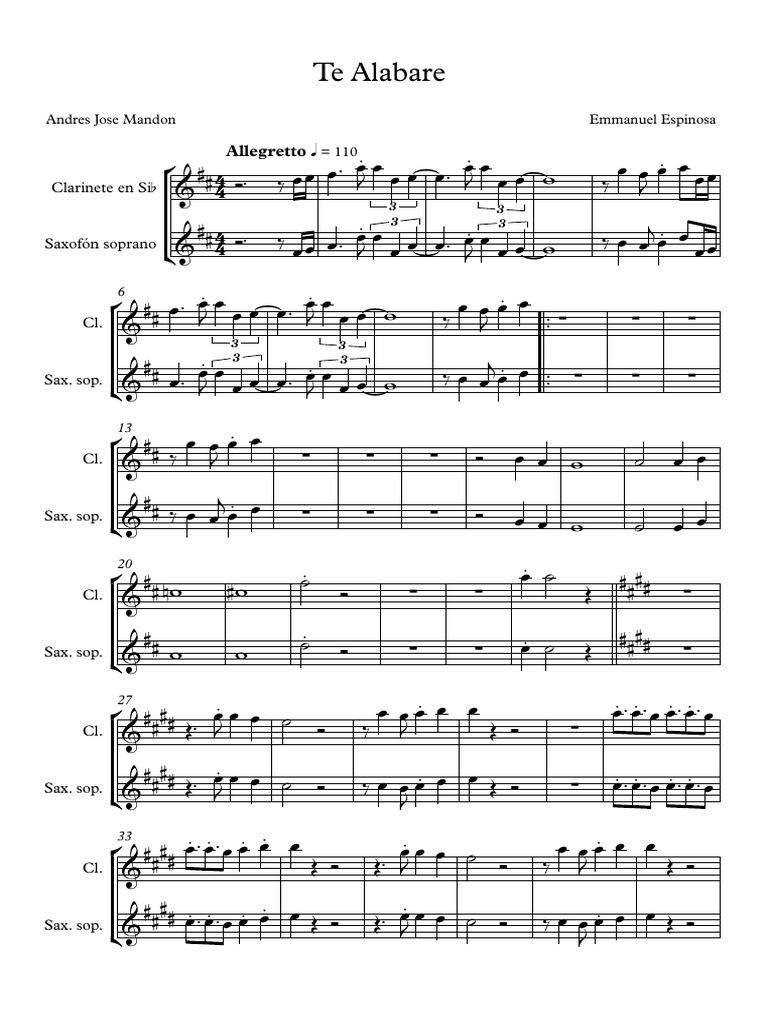 ERES TU (Te Alabare) | PDF