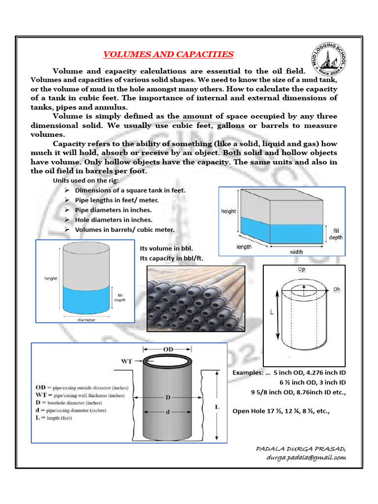 7. Volumes and Capacities | PDF