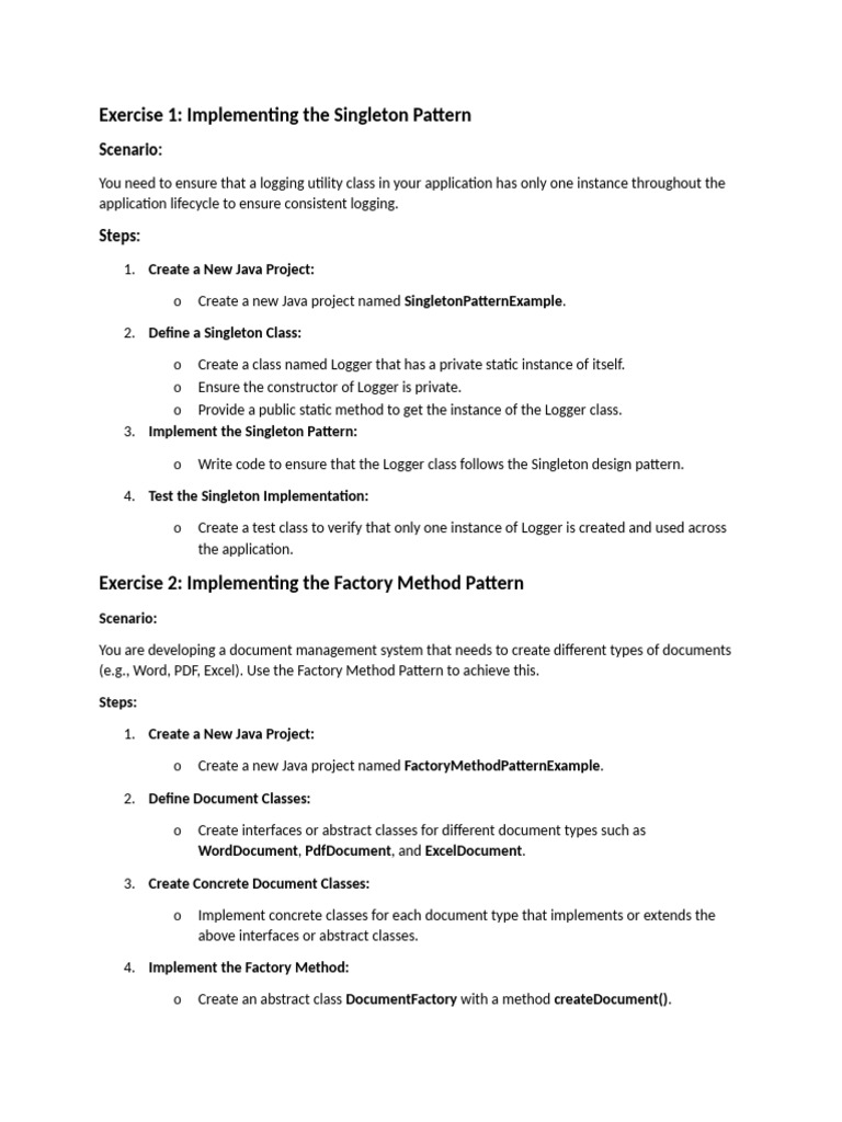 Week 1 - Design Patterns and Principles | PDF Week 1 - Design Patterns and Principles | PDF