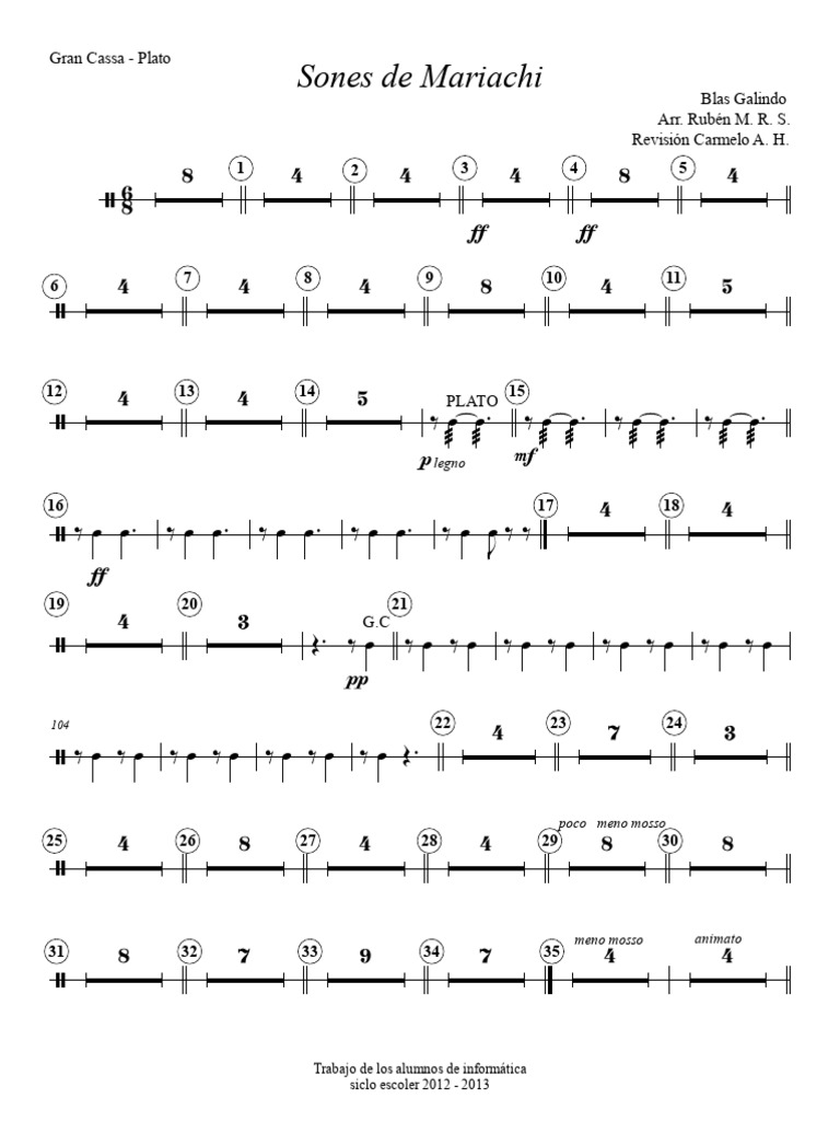 Sones de M Gran Cassa - Plato | PDF