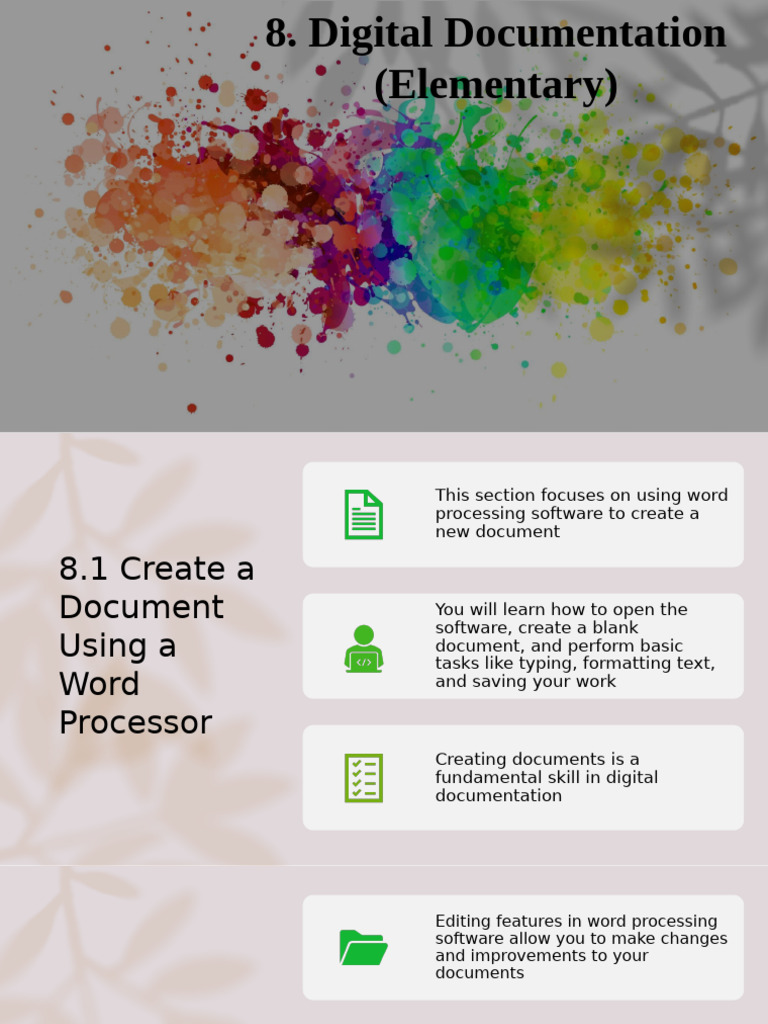 8.digital Documentation (Elementary) | PDF