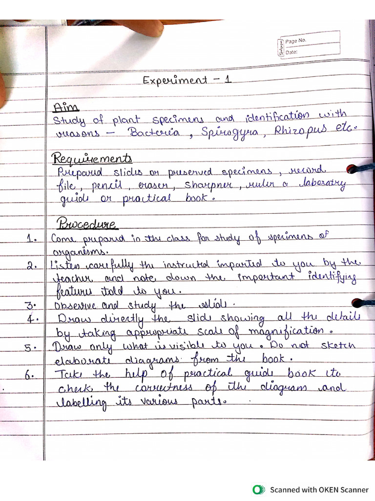 Biology Practical File | PDF