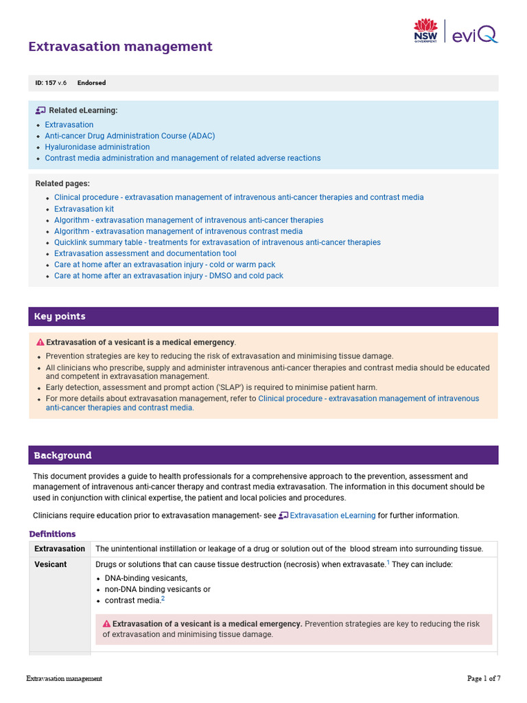 157 - Standard Extravasaciones | PDF