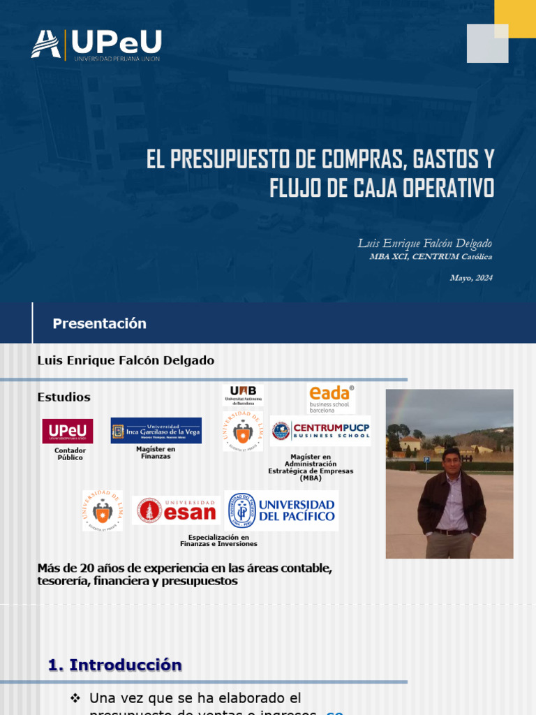 1 - Presupuesto de Compras, Gastos y Flujo de Caja Operativo | PDF