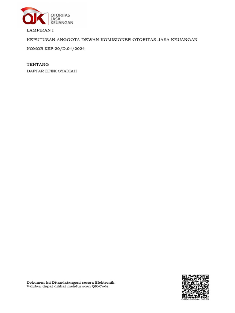 Daftar Saham Syariah 2024 | PDF