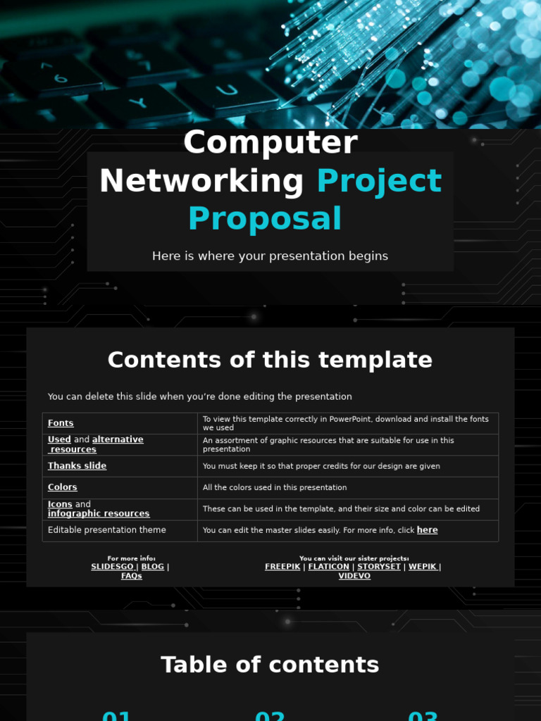 Computer Networking Project Proposal by Slidesgo | PDF