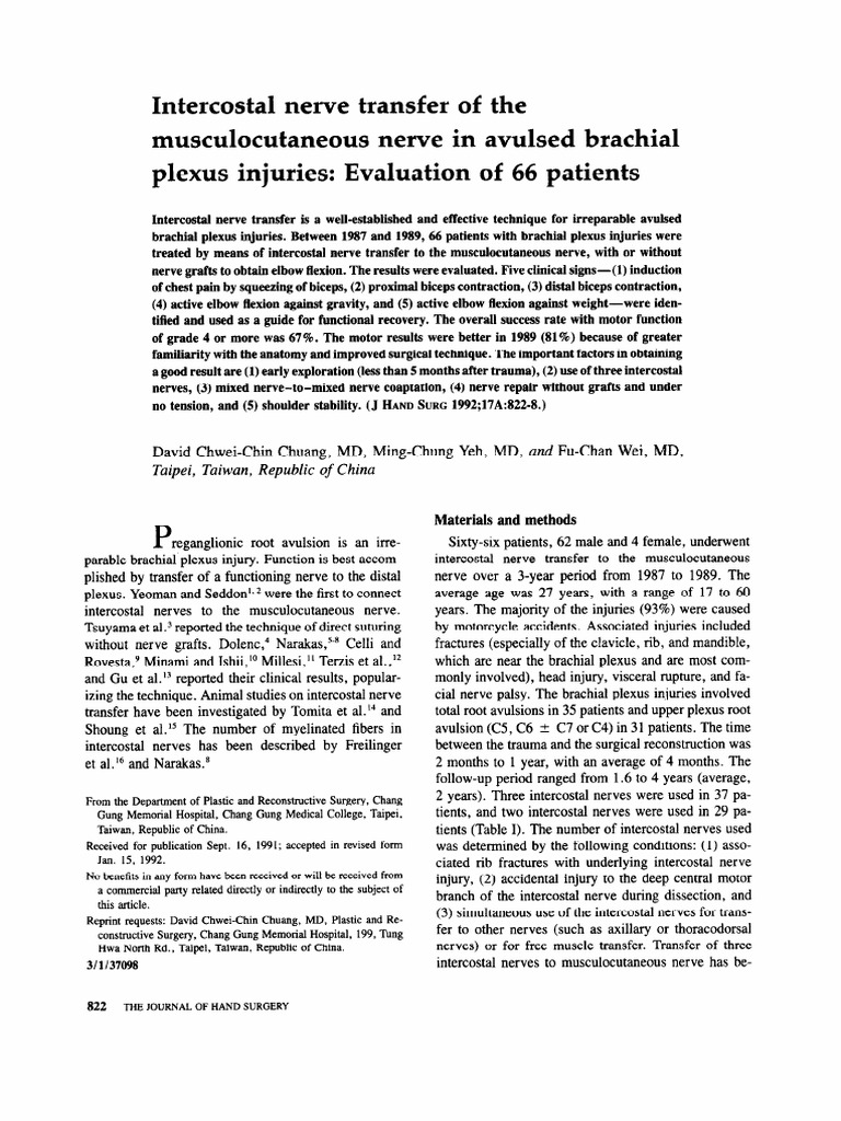 Nerve transfer | PDF
