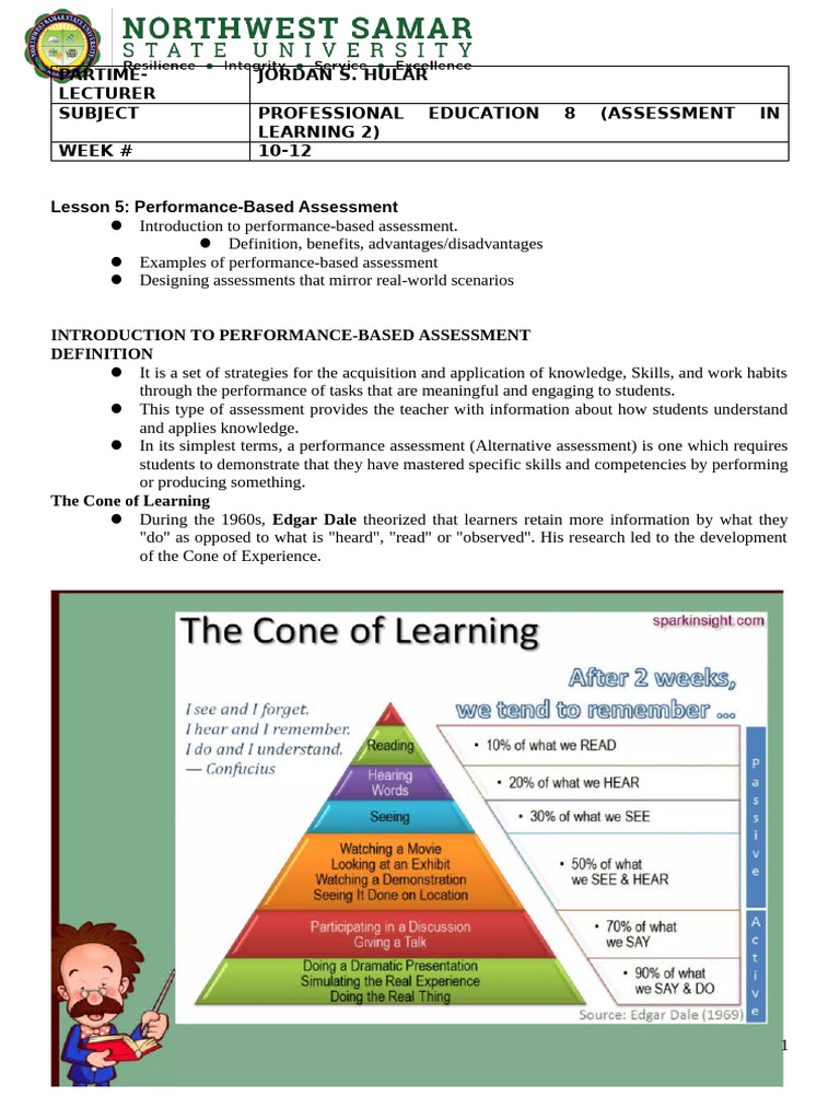 Lesson 5 Perfomance Based Assessment | PDF