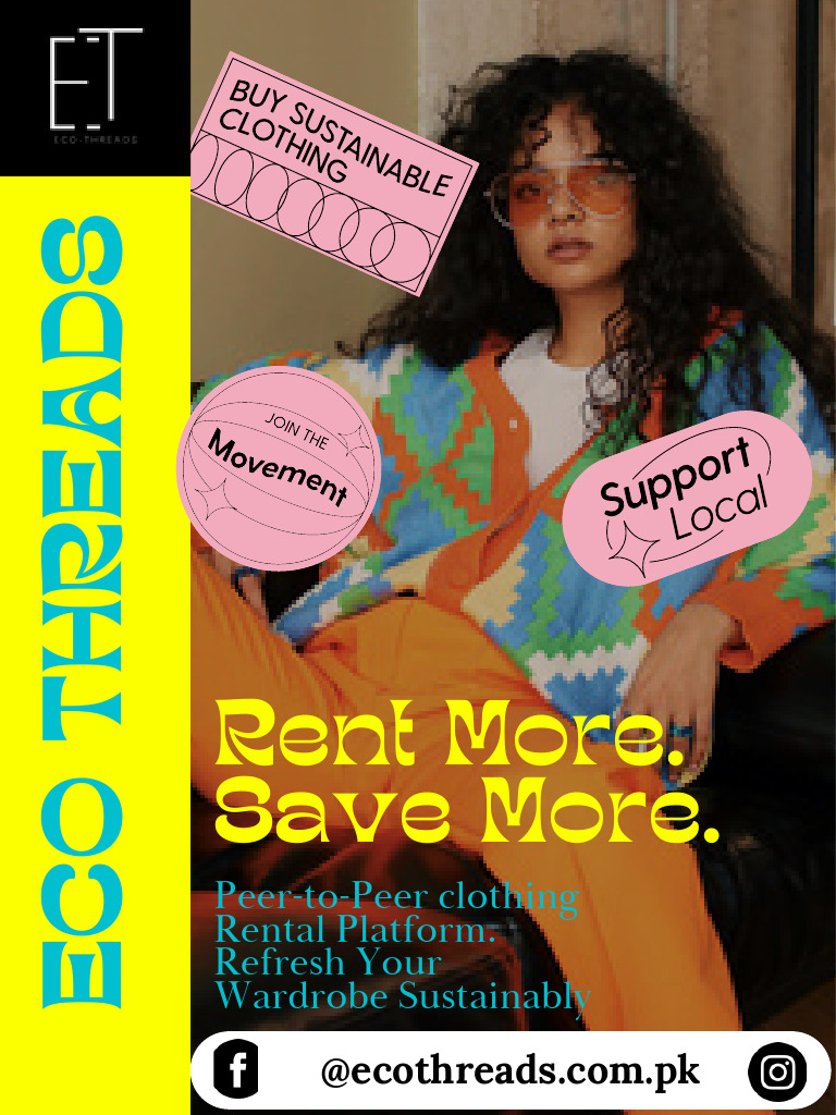 Yellow and Pink Gen Z Adorkable Clothing Rentals Sustainable Fashion ...