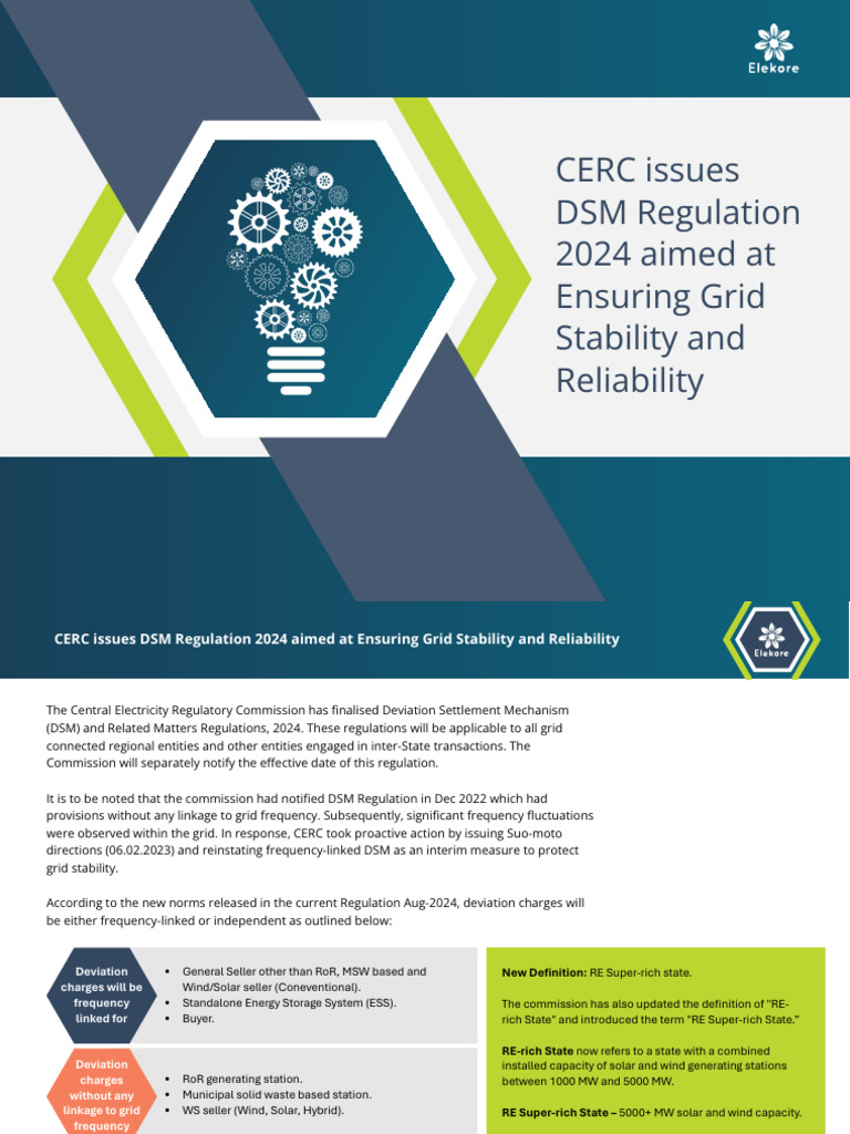 CERC DSM Regulation 2024 Overview | PDF | Electrical Grid | Science & Mathematics