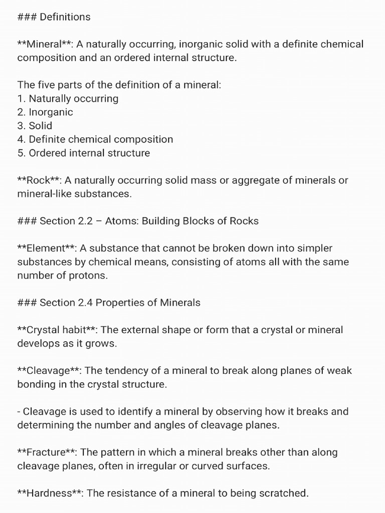 Earth Science Notes | PDF