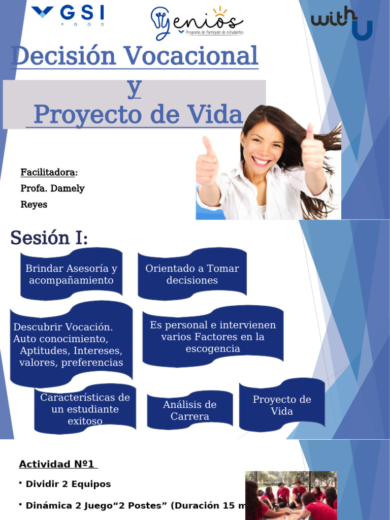 Sesion Ii Decisión Vocacional Y Proyecto De Vida 2023definitivo Pdf