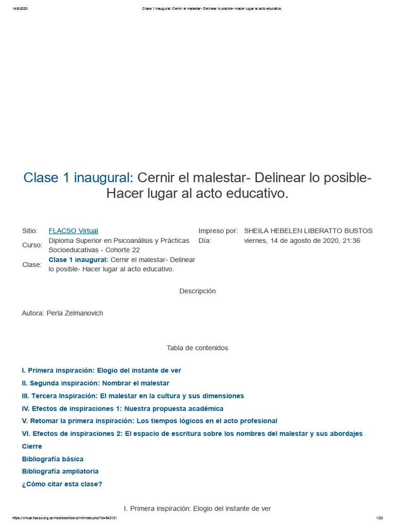 Clase 1 inaugural_ Cernir el malestar- Delinear lo posible- Hacer lugar ...