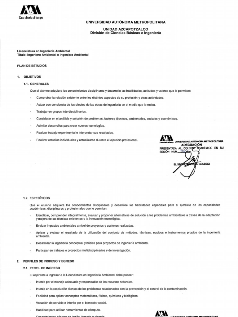 PlanEstudios Amb 2020 | PDF