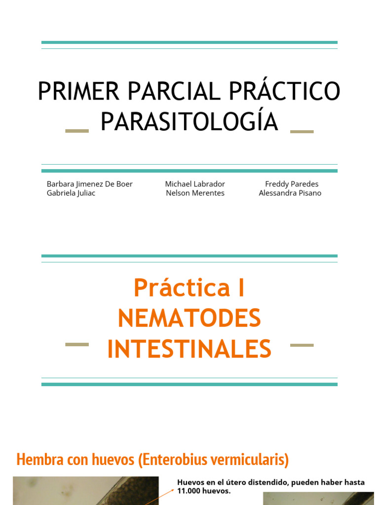 Parcial Practico I Parasito | PDF