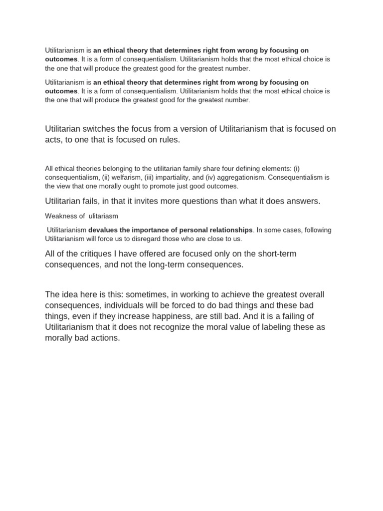 DRAFTS in Utiliriasm | PDF | Utilitarianism | Science & Mathematics