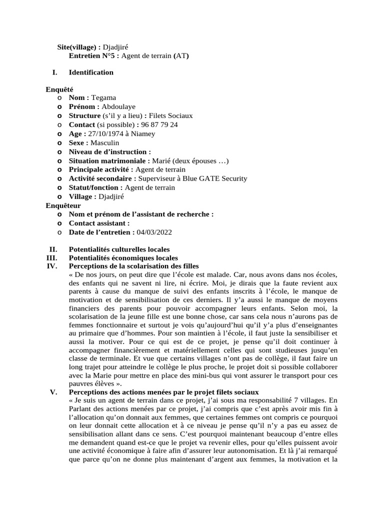 Tegama Abdoulaye | PDF