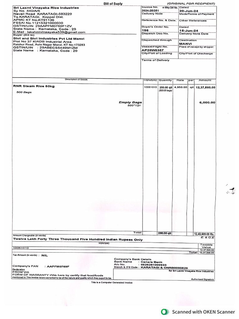 Invoice No 251 | PDF