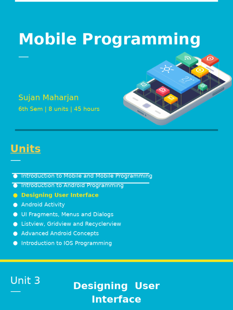 Unit 3 - Designing User Interface | PDF