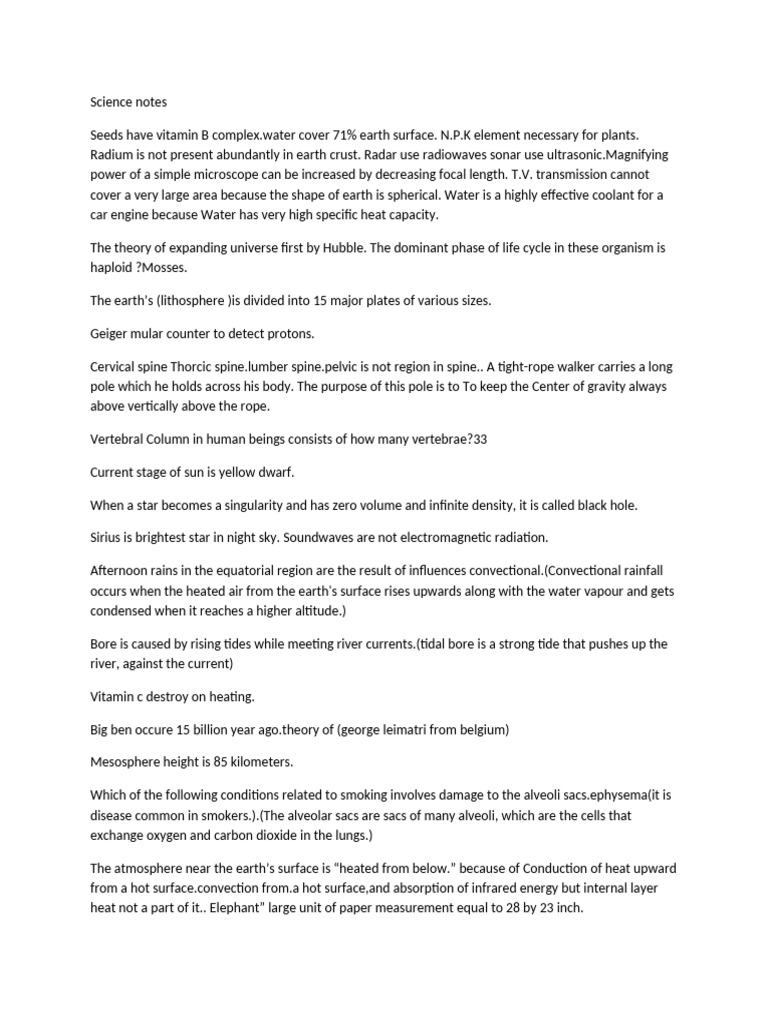 Science notes-WPS Office | PDF | Atmosphere Of Earth | Earth