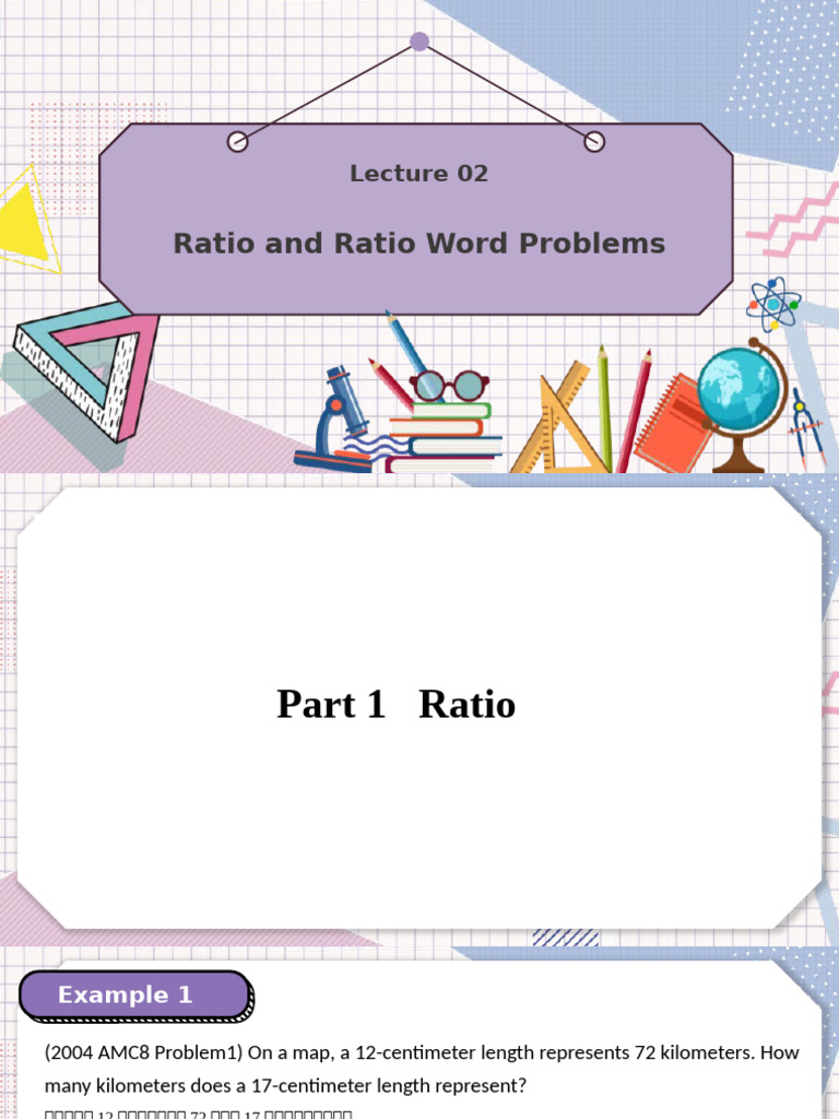 Lecture02-Ratio and Ratio Word Problems | PDF